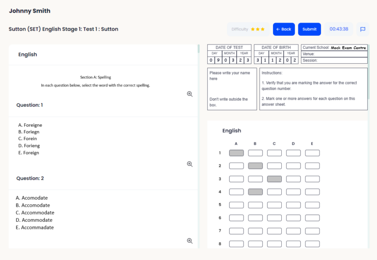 11 plus Sutton SET | Sutton Grammar Mock test | Mock Exam Centre